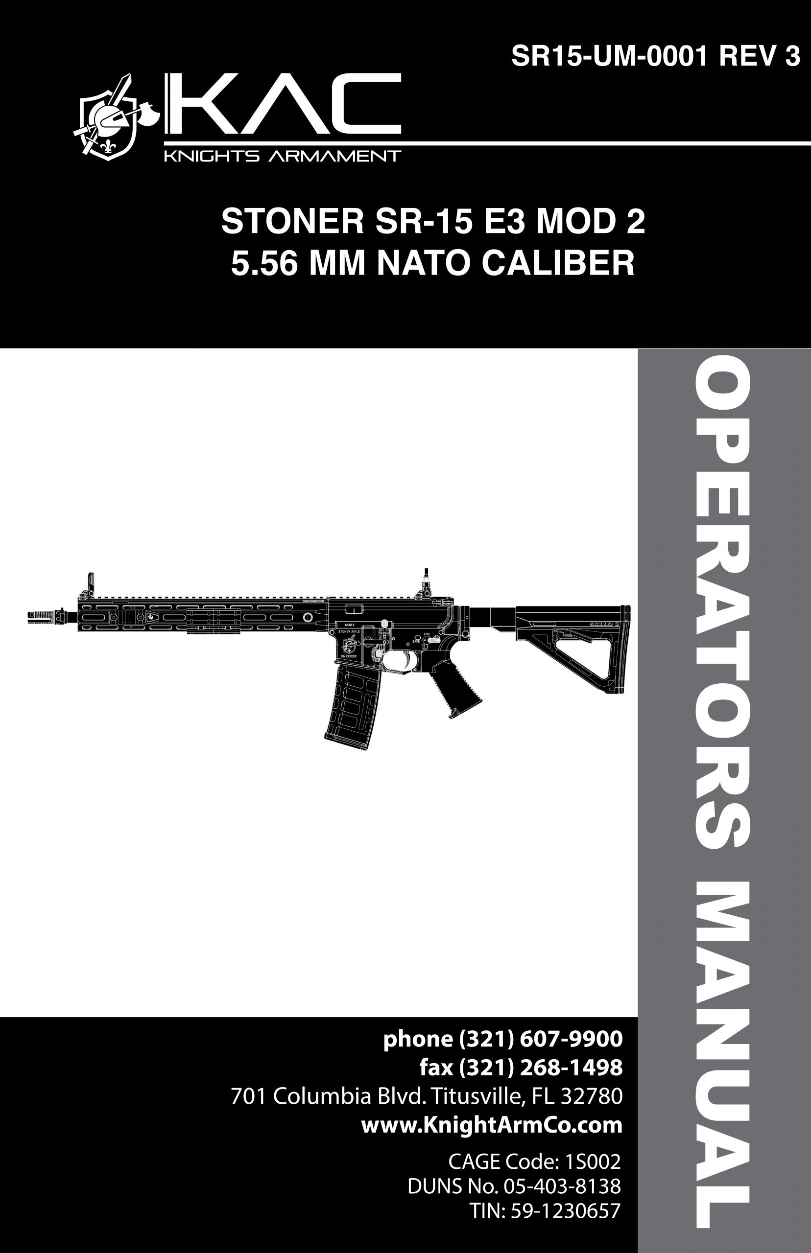 Manual & Inst Sheets - Knight's Armament