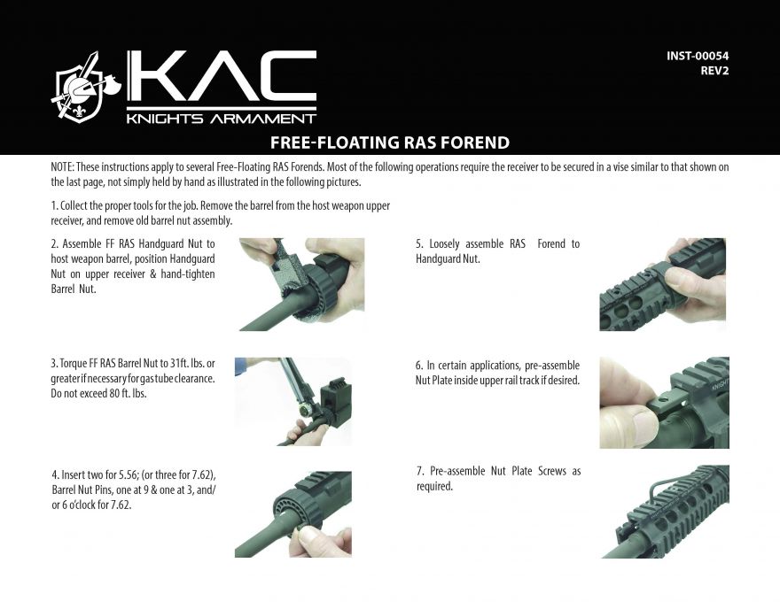 Manual & Inst Sheets - Knight's Armament